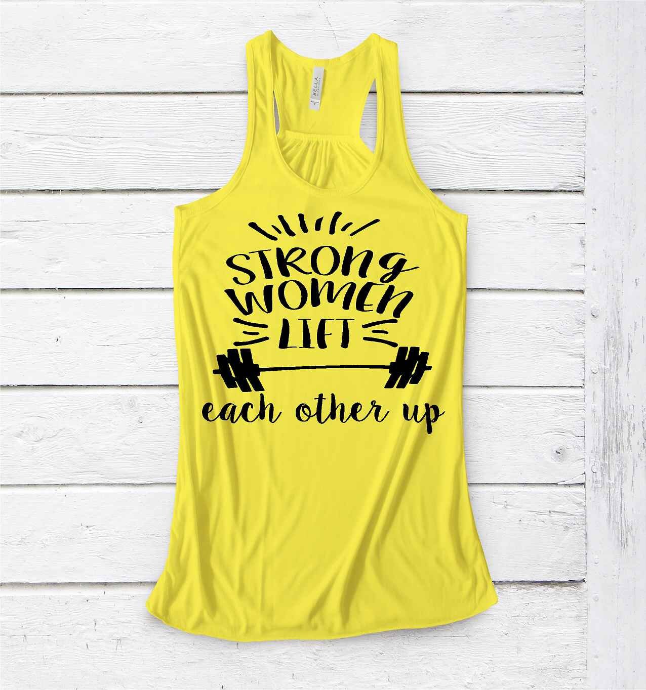 Womens Fitness Tank Top Strong Women Workout Tank Top | Etsy