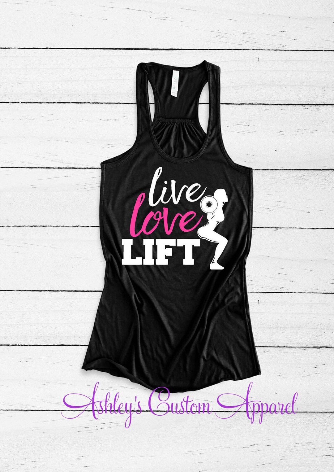 Womens Fitness Tank, Live Love Lift, Girls Who Lift, Work Out Tank ...