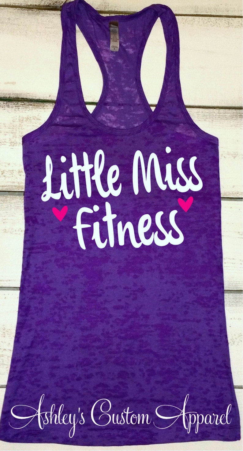 Little Miss Fitness Funny Work Out Shirt Women's Workout | Etsy