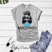 Police Family Shirt Custom Police Officer Wife Shirt Messy Bun Hair ...