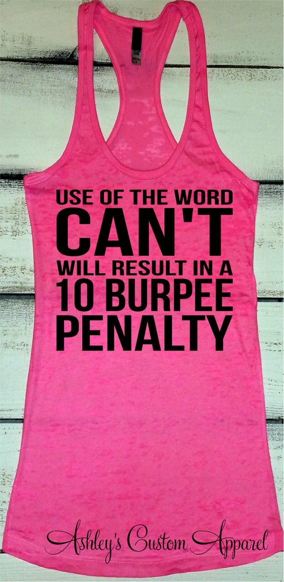 Personal Trainer Tank Inspirational Shirt Burpee Tank Top | Etsy