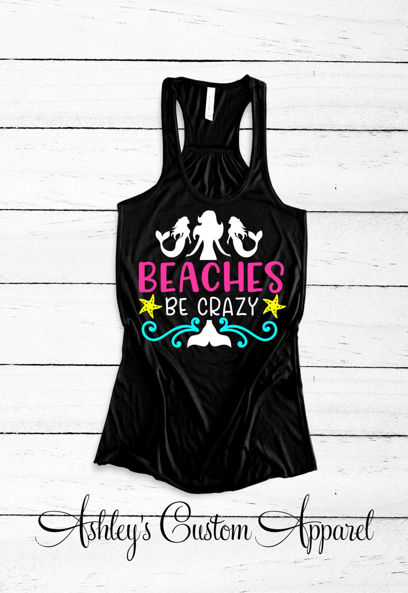 Beaches Be Crazy Funny Beach Vacation Shirts Girls Trip - Etsy