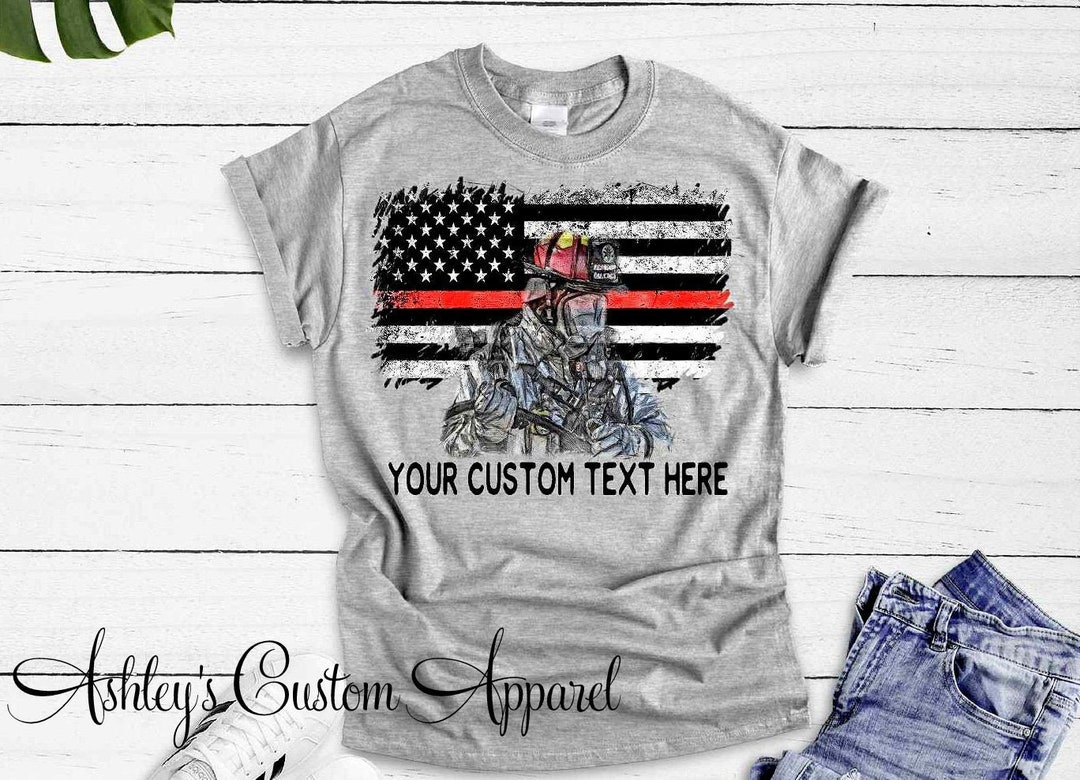Custom Firefighter Shirts American Flag Fireman Shirts Proud - Etsy