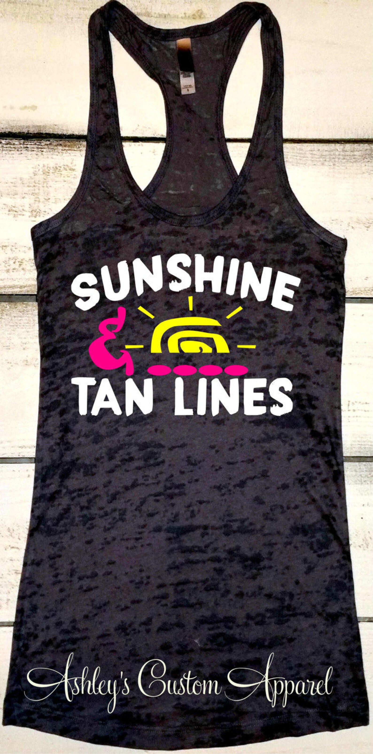 Summer Tops, Sunshine and Tan Lines, Beach Tank Top, Vacation Shirt ...