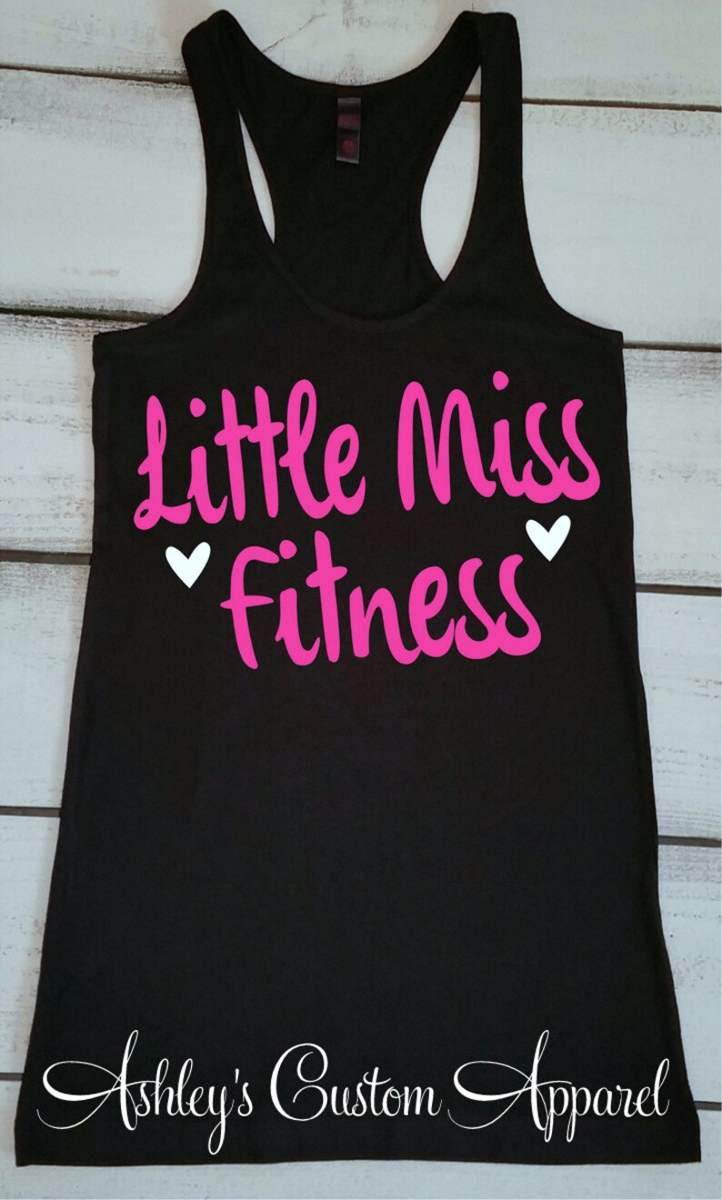 Little Miss Fitness Funny Work Out Shirt Women's Workout | Etsy