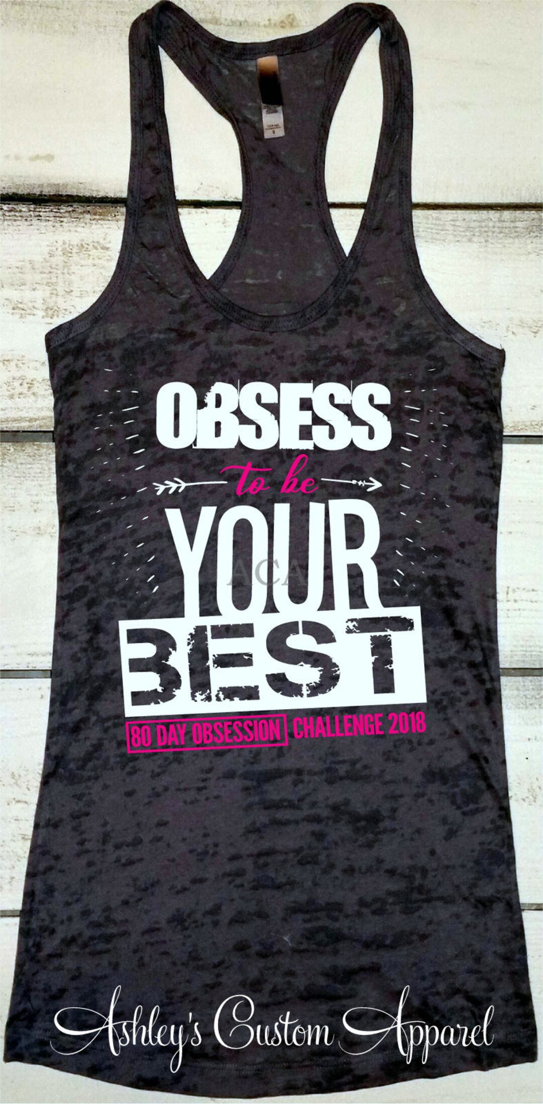 Women's Fitness Tank Top Custom Burnout Tank Obsess to - Etsy