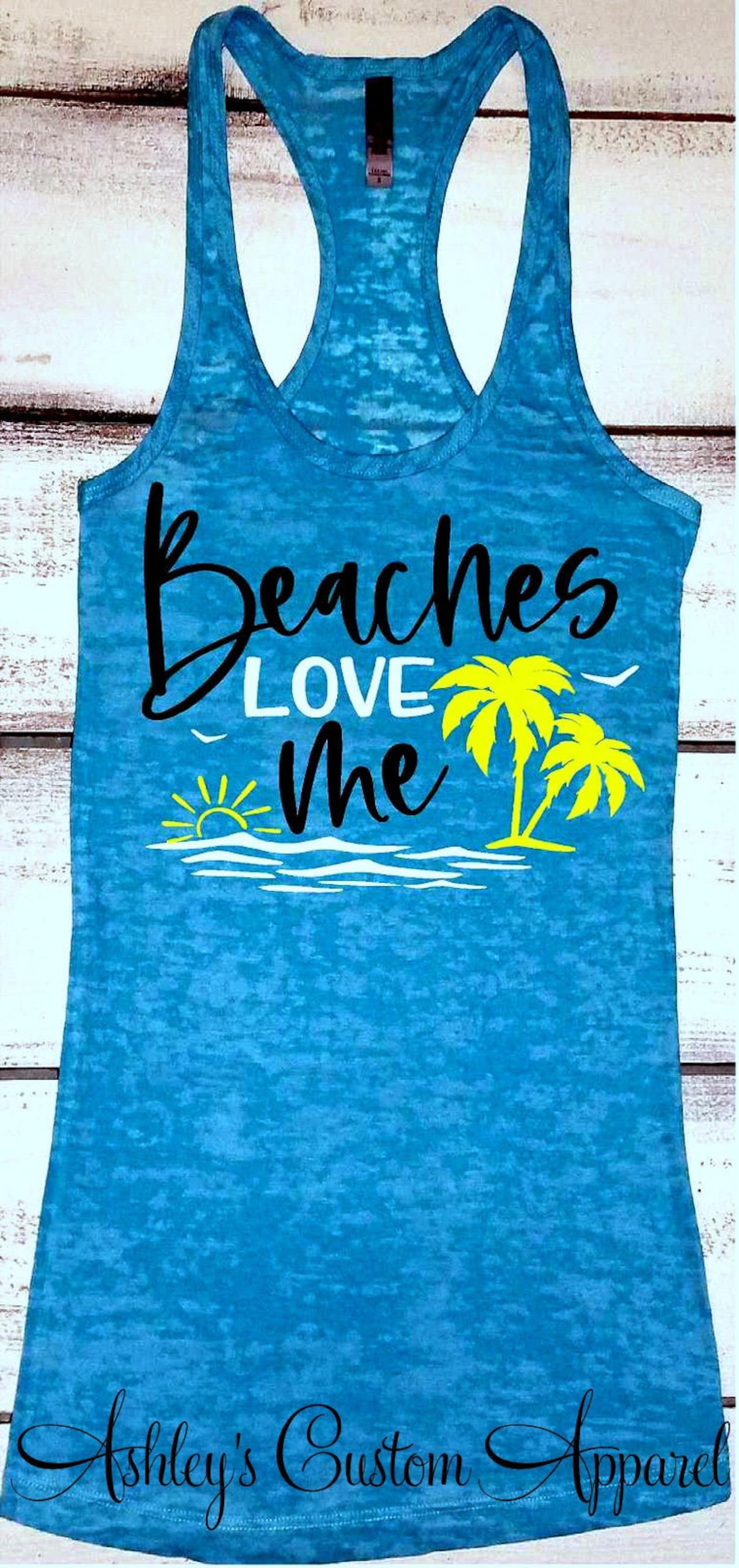Funny Beach Shirts Beaches Love Me Beach Vacation Tank Top | Etsy