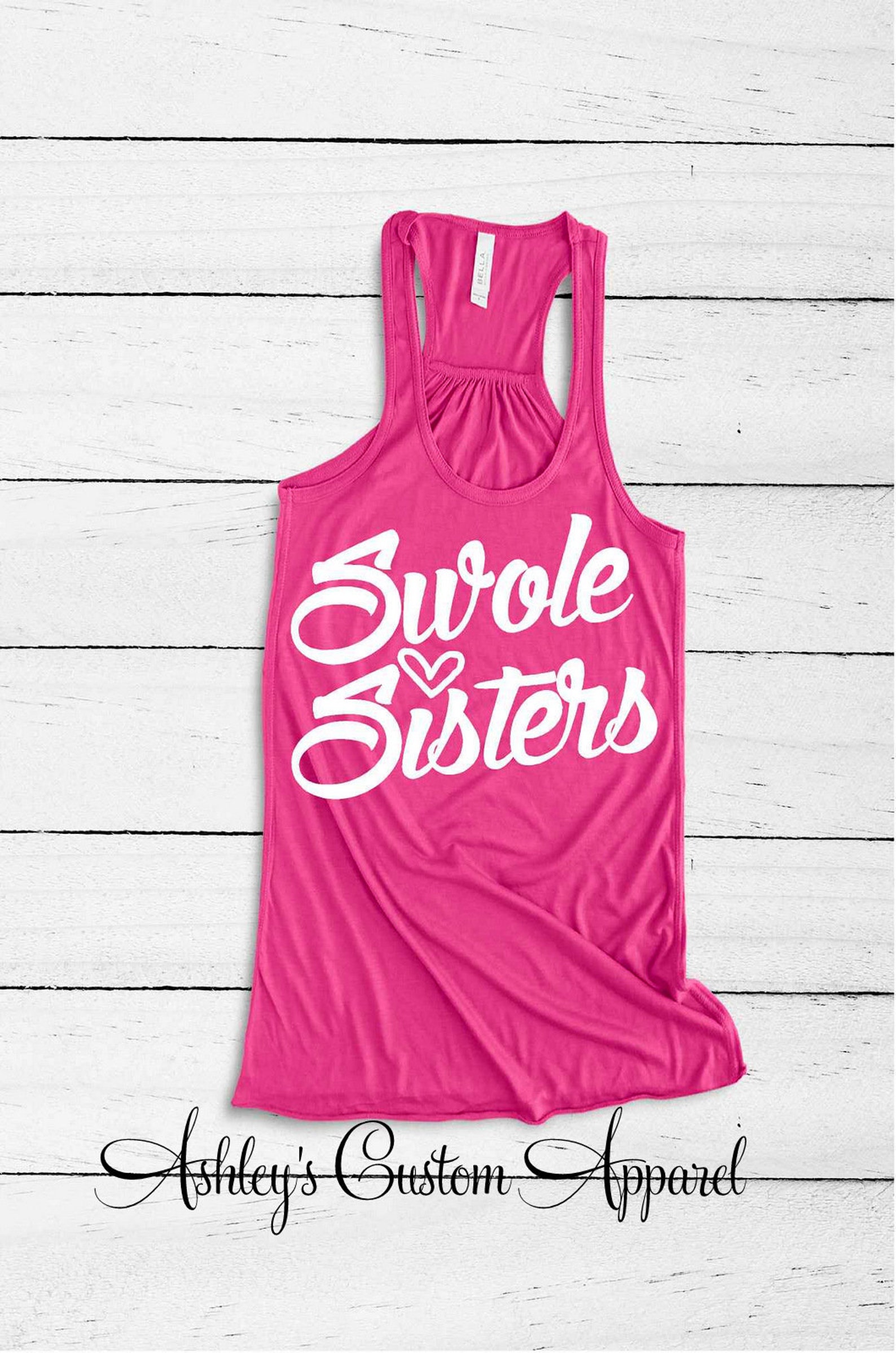 Ladies Workout Muscle Tank Swole Sisters Matching Gym Shirts | Etsy