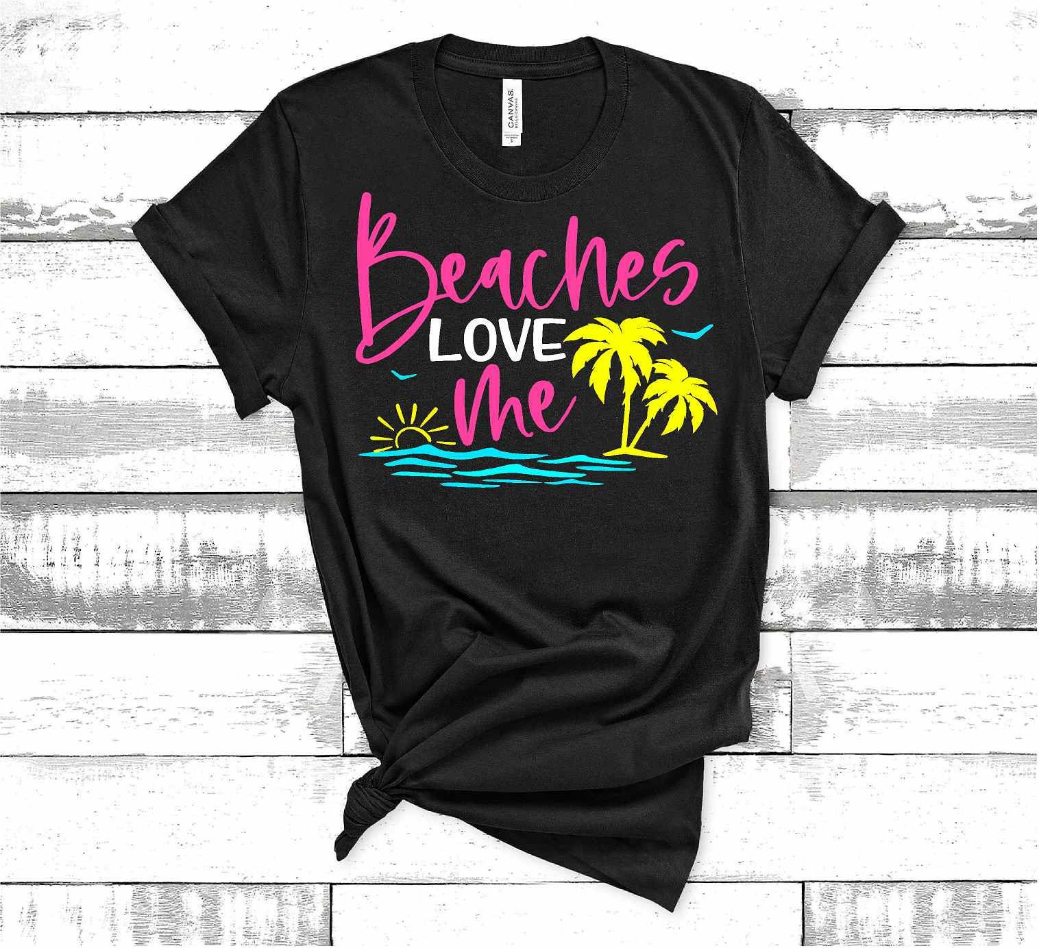 Beaches Love Me Shirt: Funny Beach Trip Matching Tee - Etsy