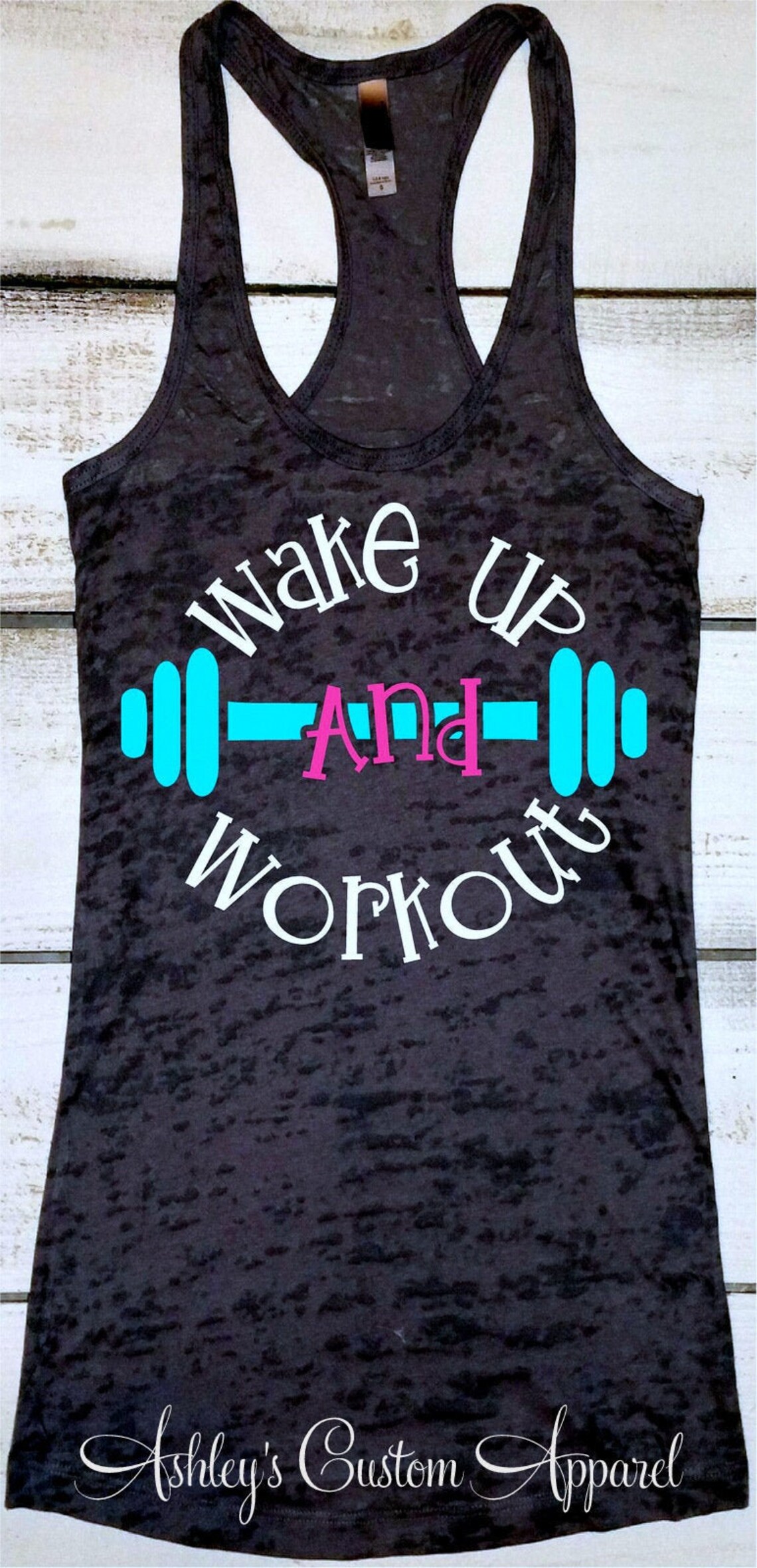 Womens Workout Tank Tops Wake Up And Workout Cute Fitness | Etsy