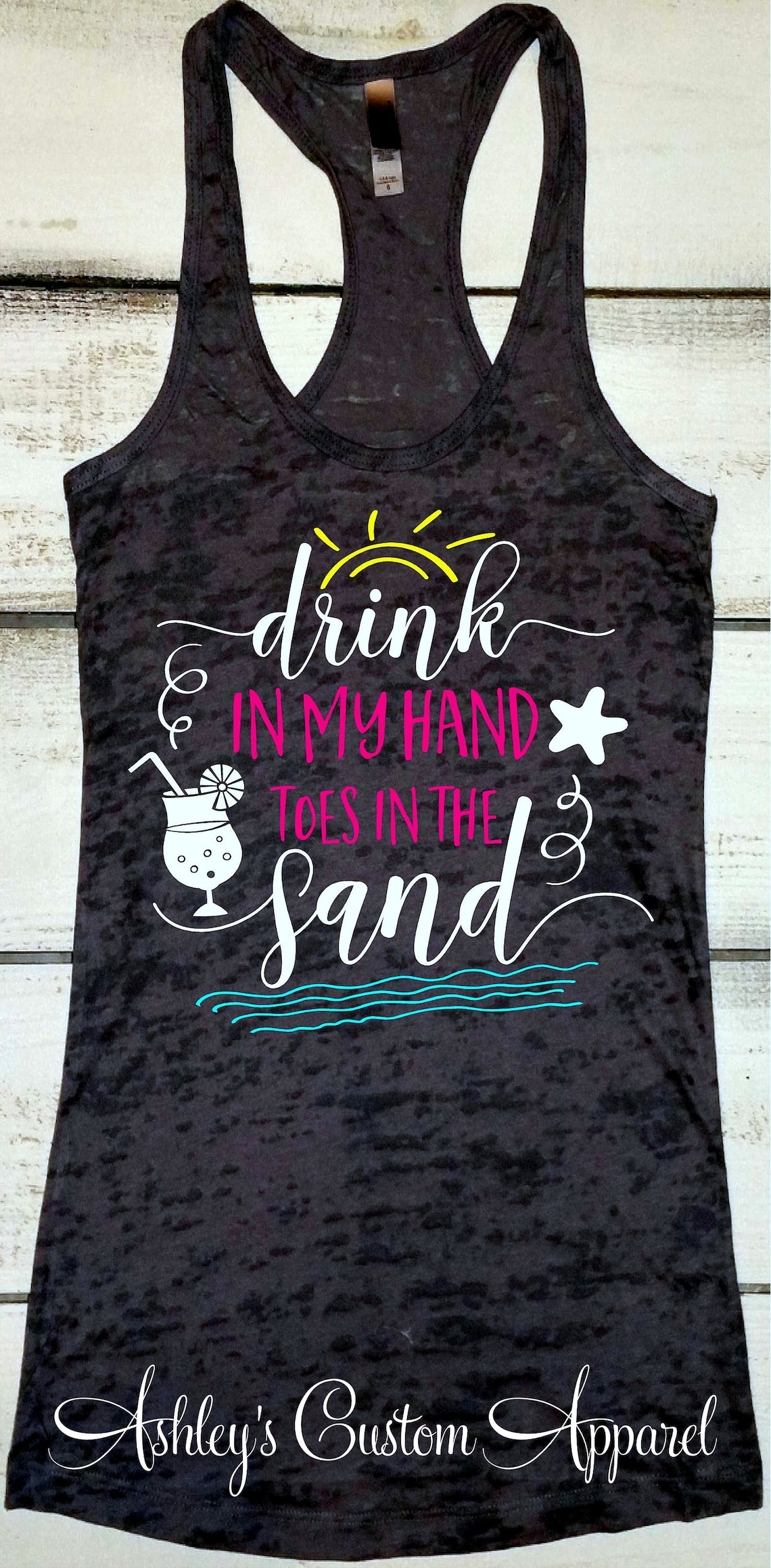 Funny Beach Drinking Shirts Beach Vacation Tee Girls Trip Shirts Drink ...