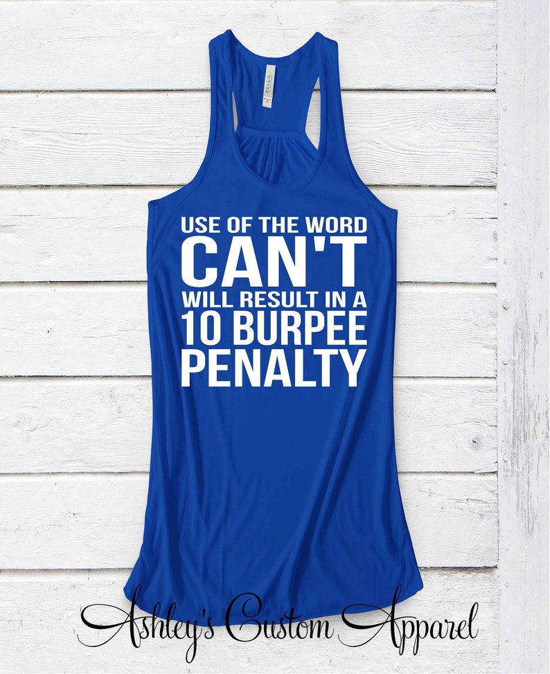 Personal Trainer Tank, Inspirational Shirt, Burpee Tank Top, Women's ...