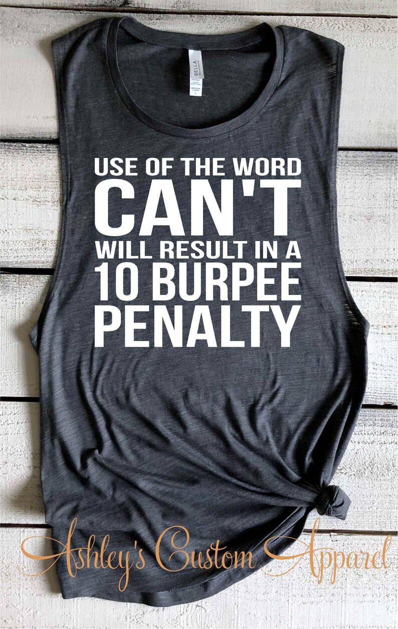 Personal Trainer Tank, Inspirational Shirt, Burpee Tank Top, Women's ...