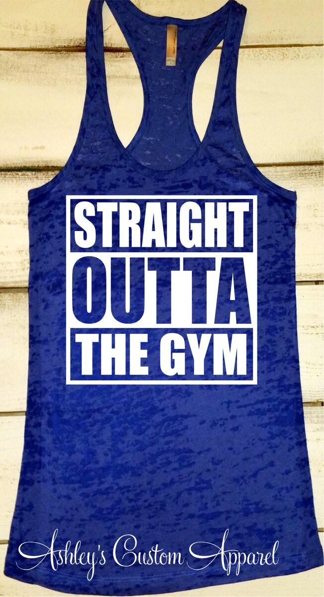Womens Work Out Top Inspirational Fitness Burnout Straight - Etsy