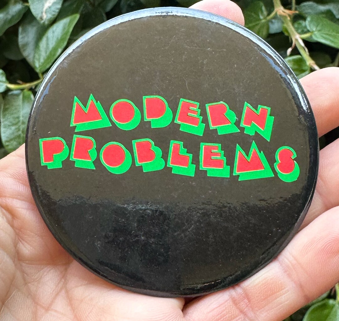 Vintage Pin 3" Button MODERN PROBLEMS Movie 1981 20th Century Fox Chevy ...