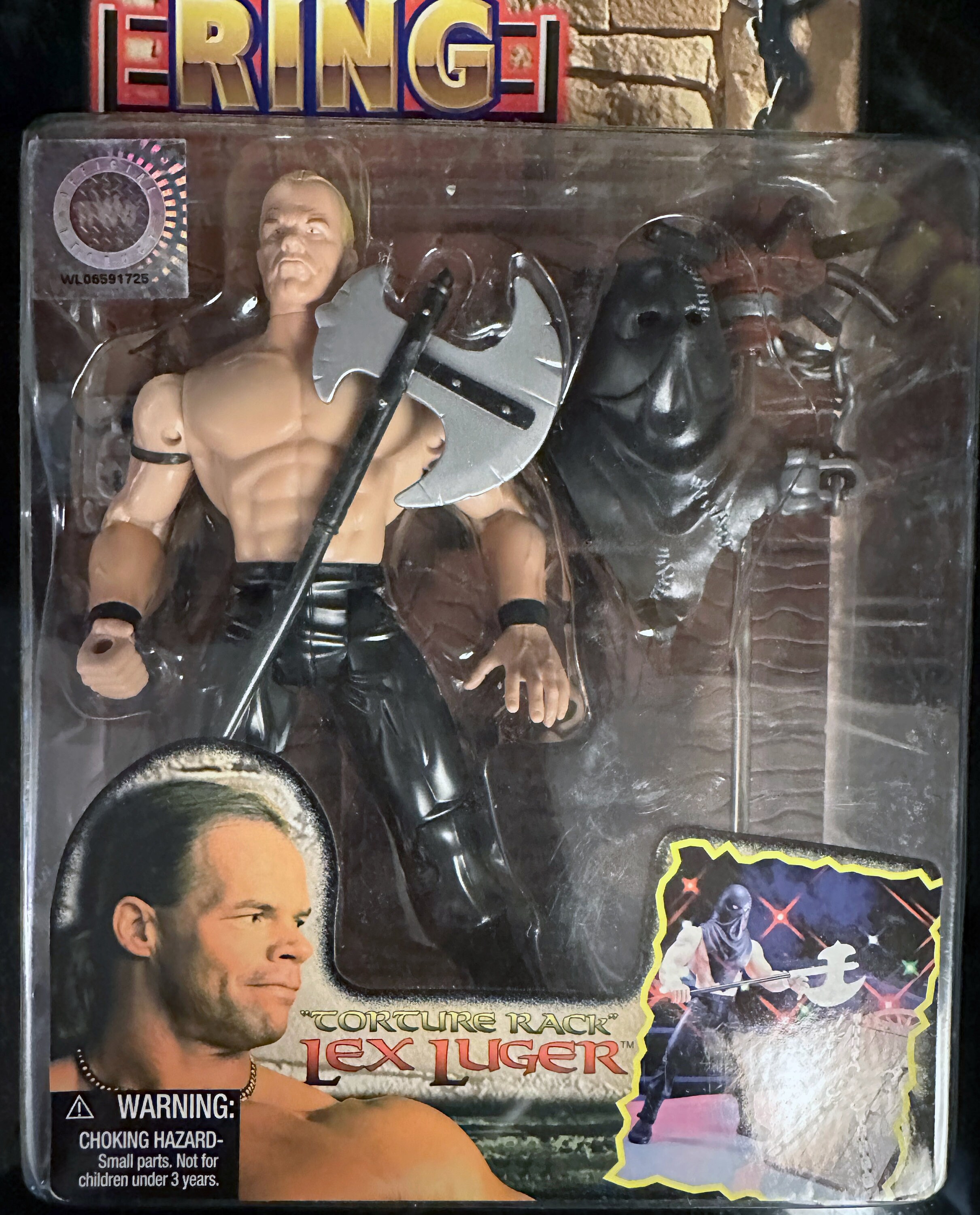 Vintage Toy Biz WCW Ring Masters Torture Rack Lex Luger Action Figure ...
