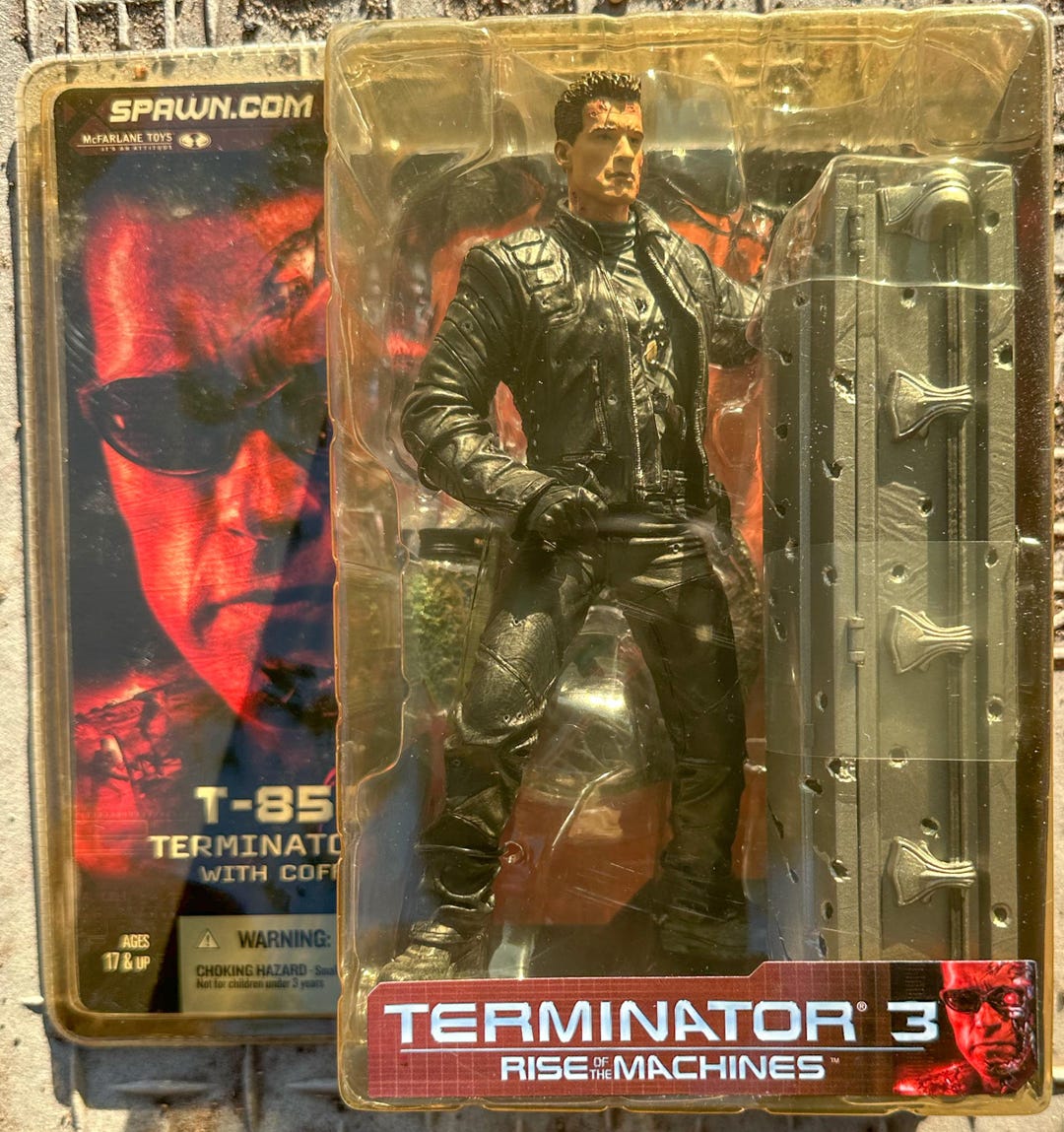 Vintage Mcfarlane Toys T-850 Terminator With Coffin Terminator 7 Action ...