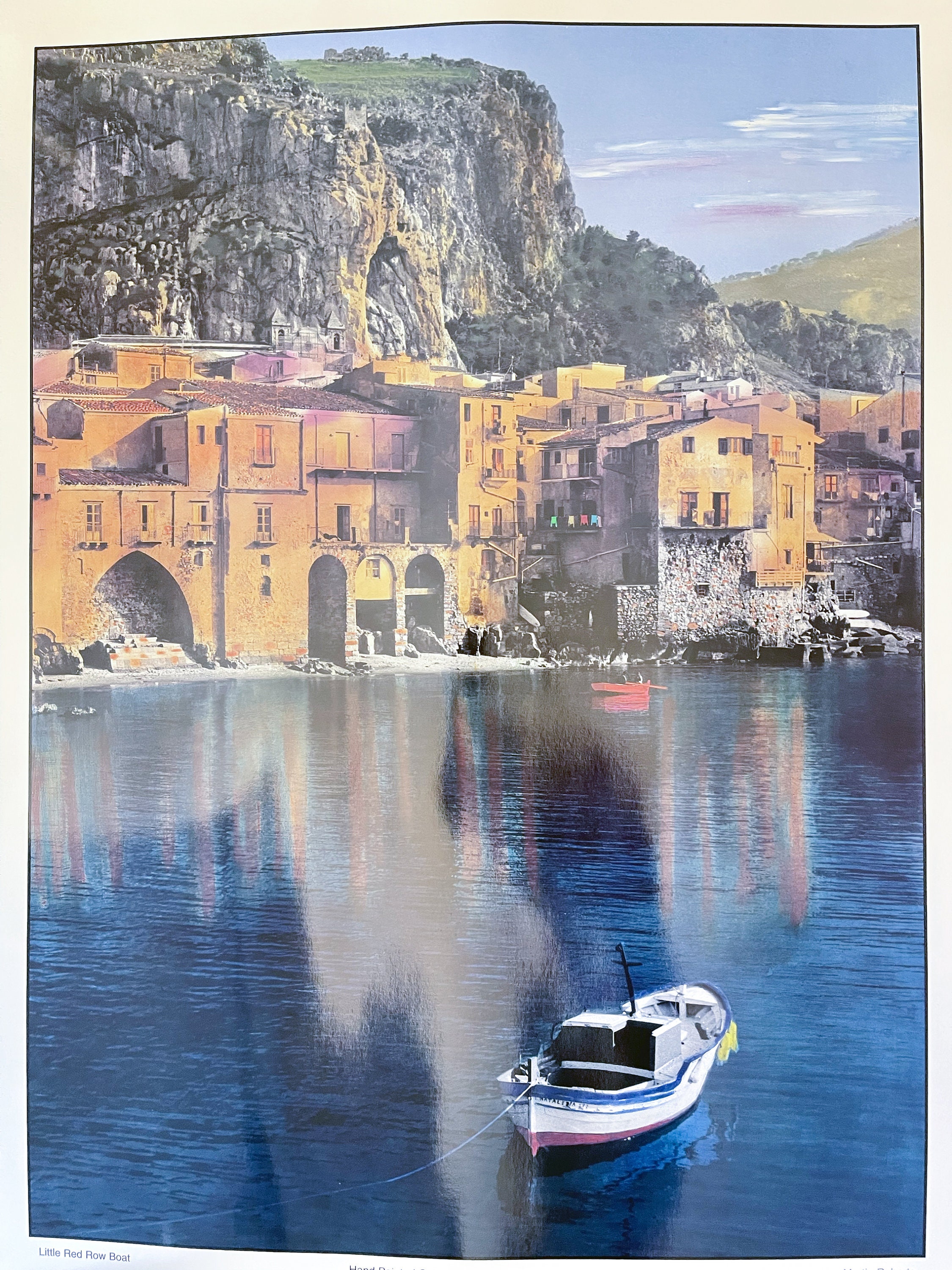 Martin Roberts Little Red Row Boat Hand Colored B&W Photography Signed ...