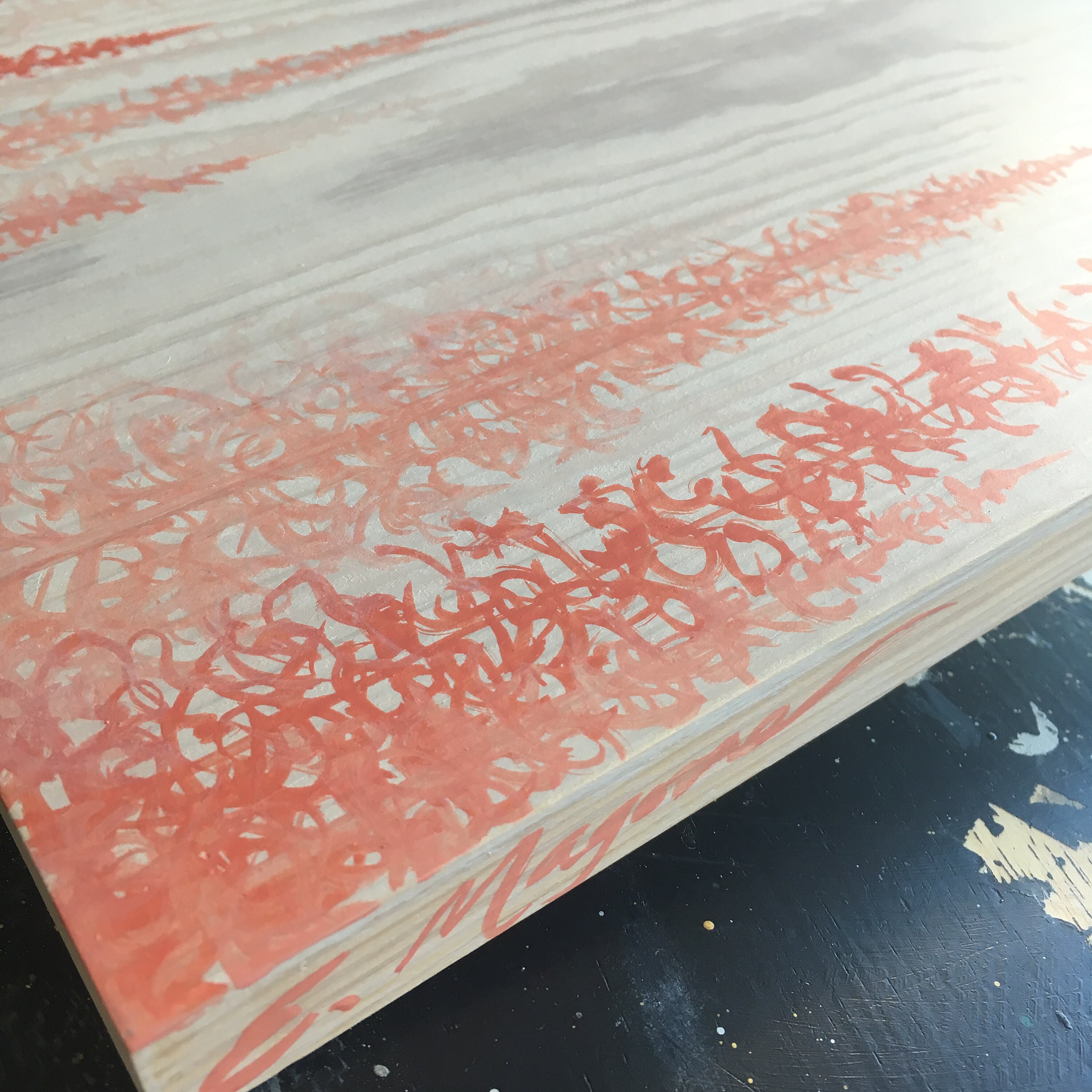 Original Tree Painting on Wood Tree Artwork Original - Etsy