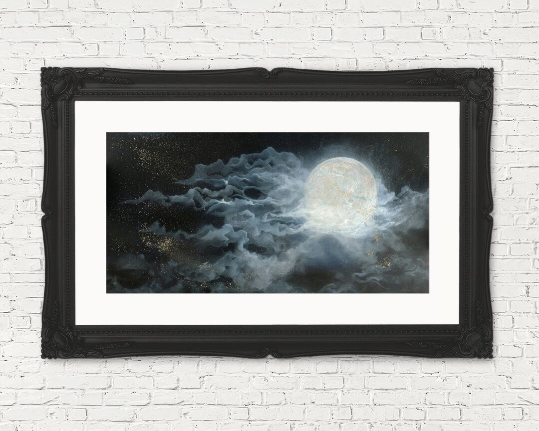 Moon Wall Art Print Contemporary Nature Wall Art Print Modern Wall ...