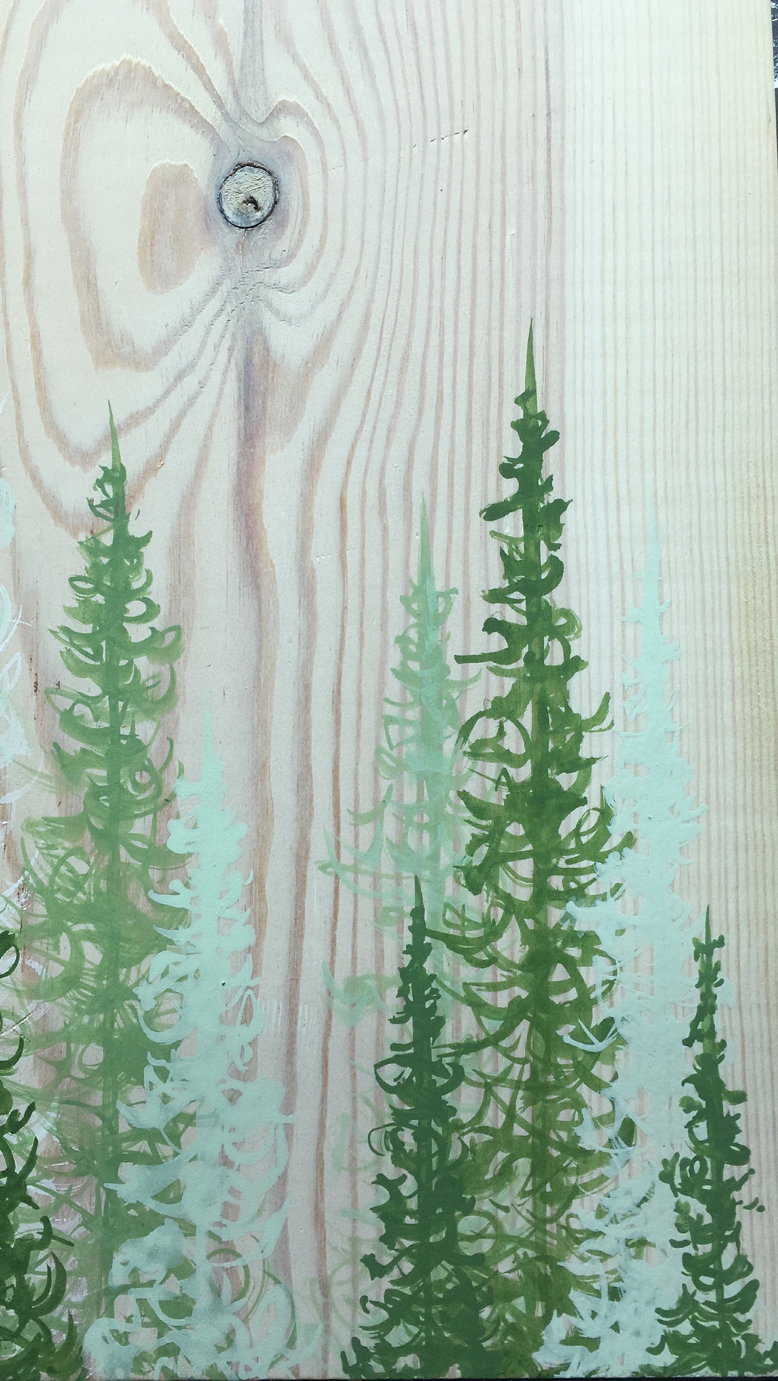 Original Tree Painting on Wood Tree Artwork Original - Etsy