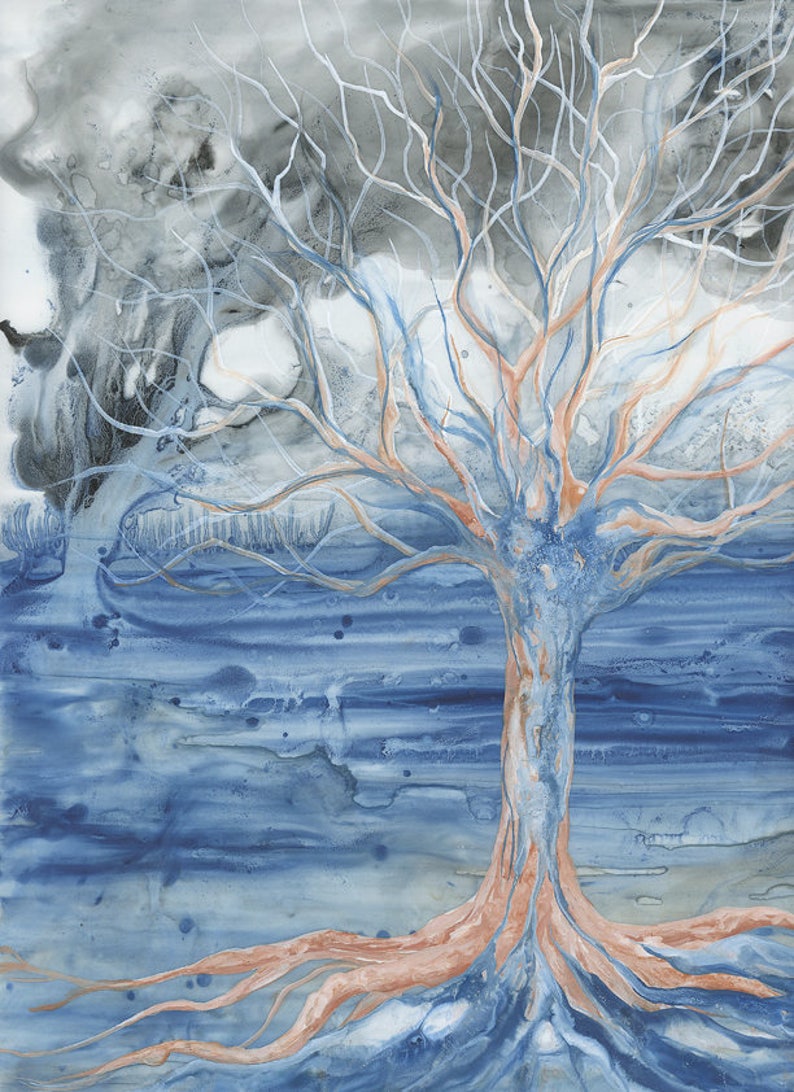 Modern Tree Wall Art Contemporary Nature Wall Art Print Modern Wall ...