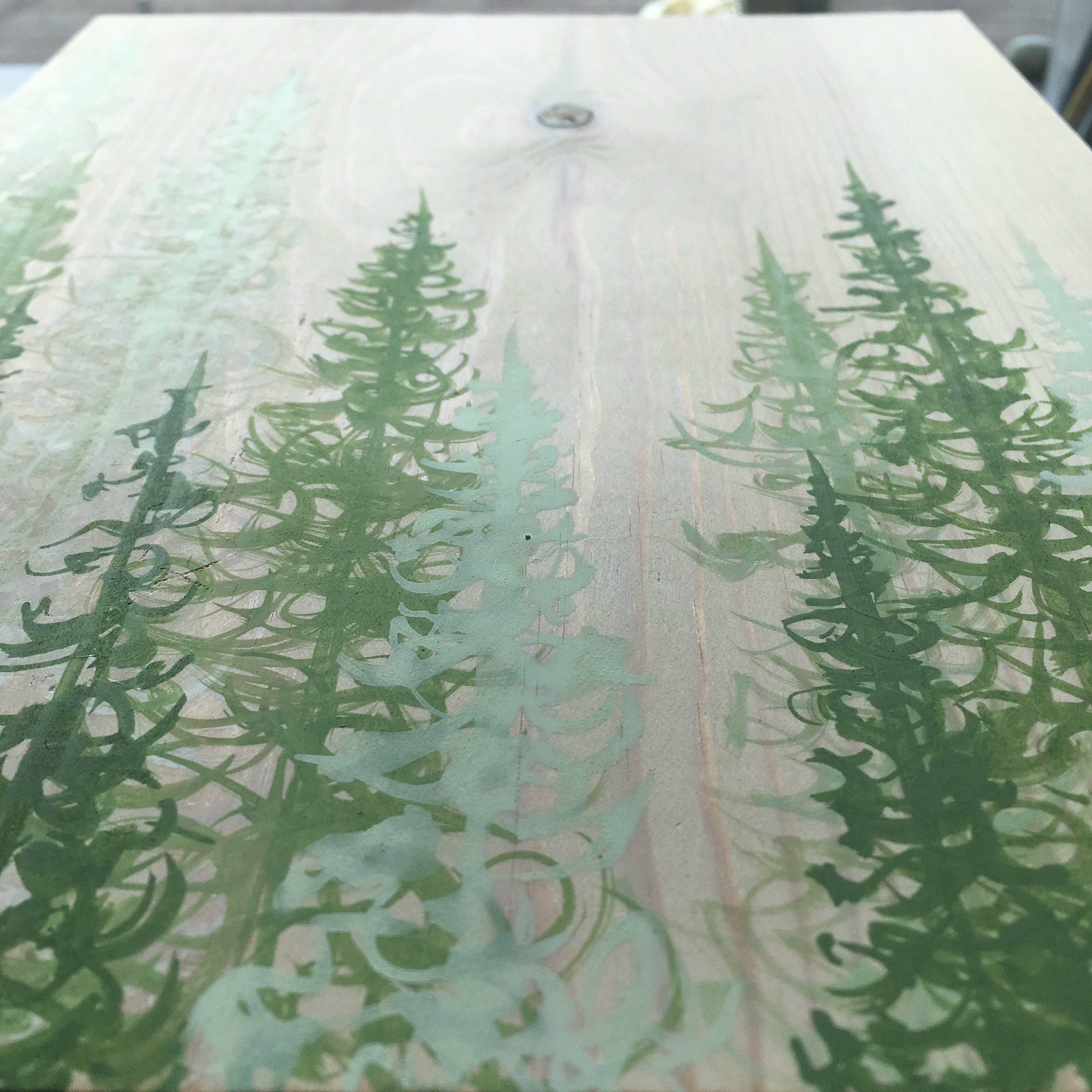 Original Tree Painting on Wood Tree Artwork Original - Etsy