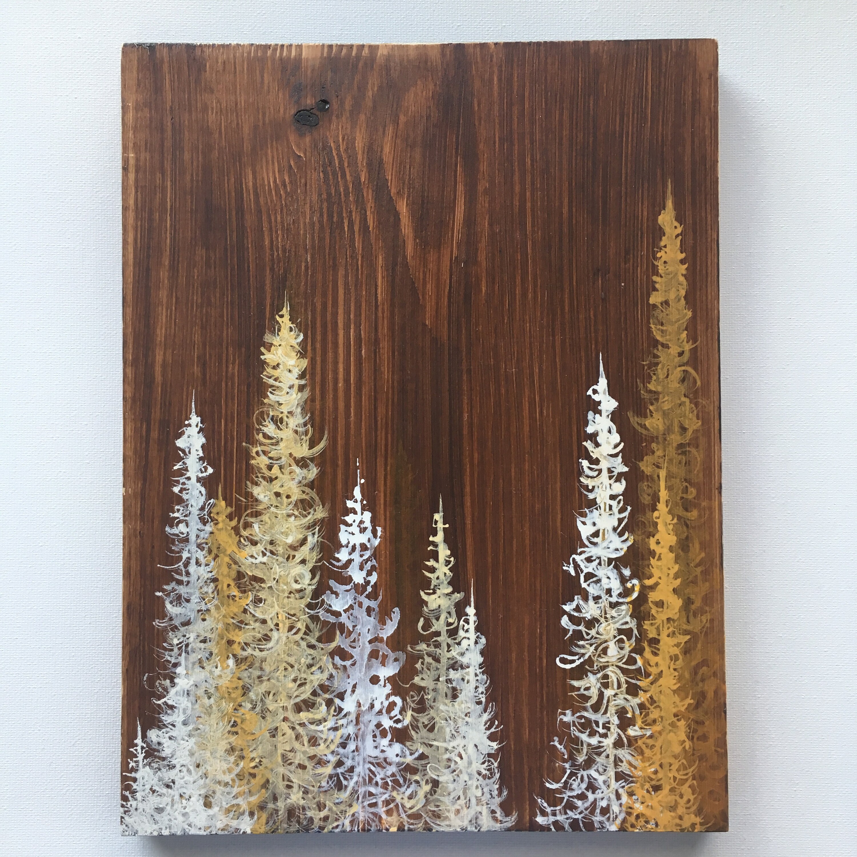 Original Tree Painting on Wood Tree Artwork Original - Etsy