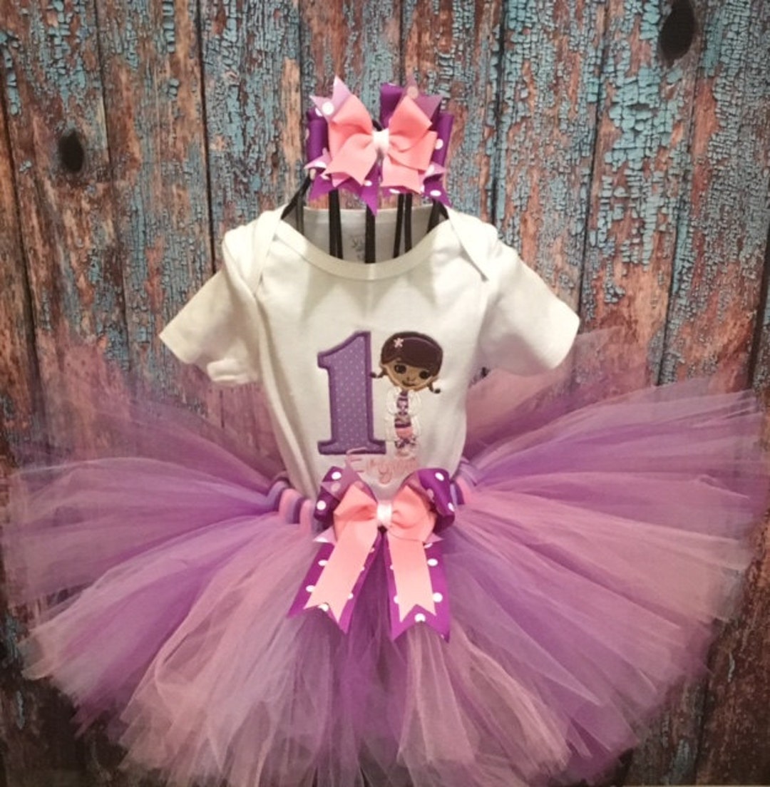 Doc Mcstuffins and Lambie Birthday Tutu Outfit Dress Set Handmade in ...
