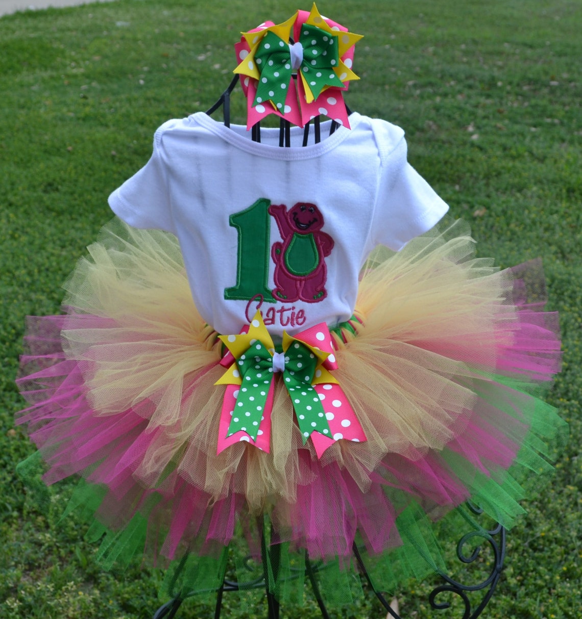 Barney Tutu Set Barney Tutu Barney Birthday Outfit Barney - Etsy
