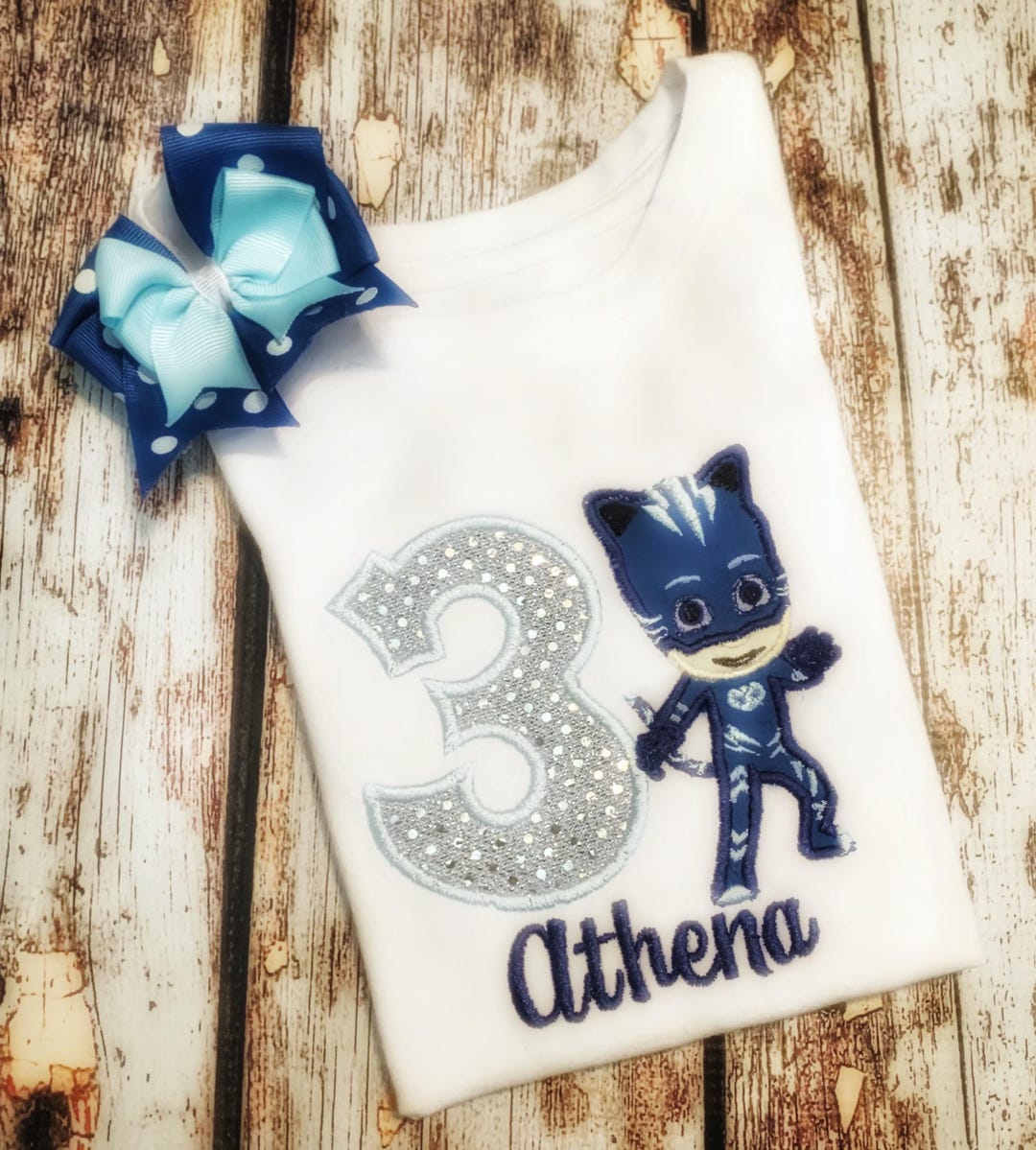 PJ Masks Catboy Girls Birthday Shirt. 1st Birthday Shirt, 2nd Birthday ...