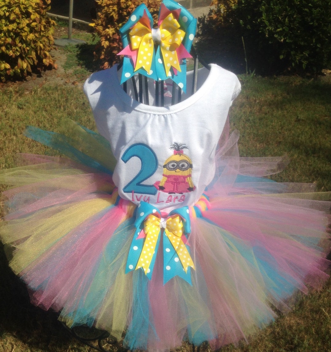 Despicable Me Minion Tutu Set Outfit. 1st Birthday Tutu, 2nd Birthday ...