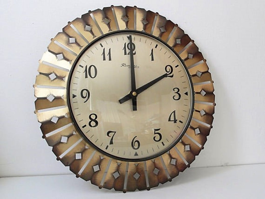 Wall Clock RICHTER West German 1960s Brass Clock - Etsy