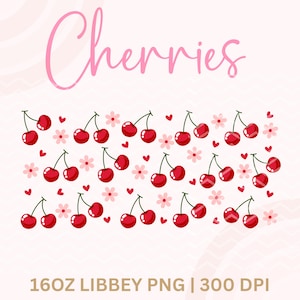 Cherries Can Wrap Png Sublimation,cherry Libbey Png, Cherries Libbey ...