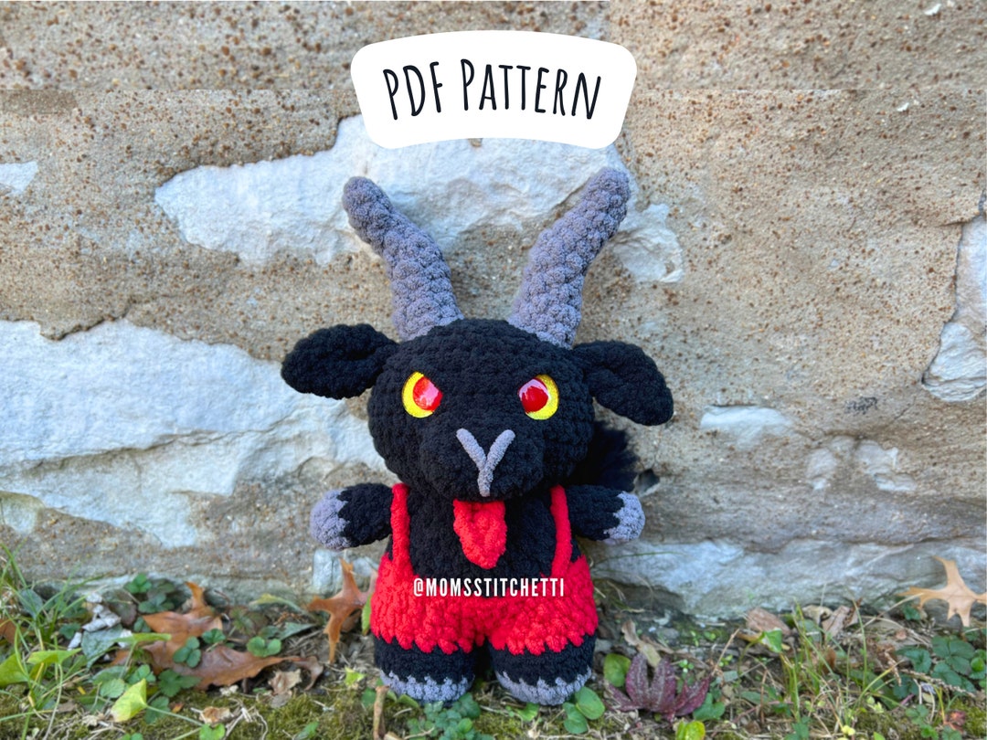 Low Sew Krampus Crochet Pattern, Goat Amigurumi Instructions, Cryptid ...