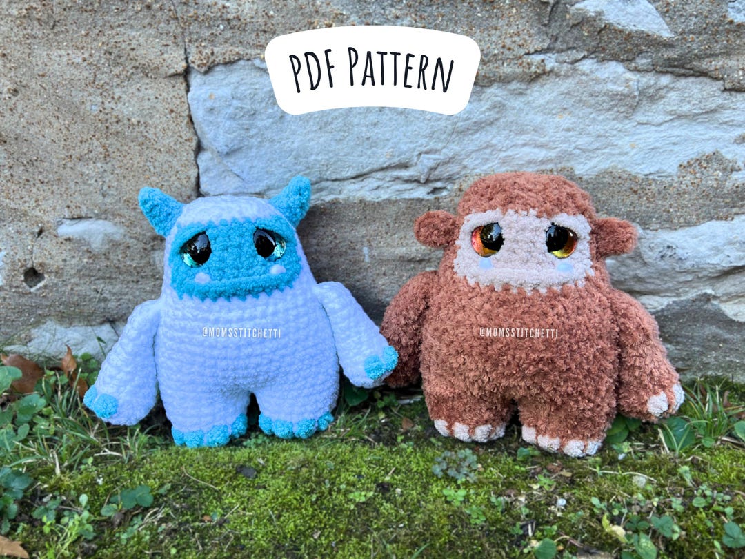 Low Sew Yeti & Bigfoot Crochet Pattern, Sasquatch Amigurumi ...