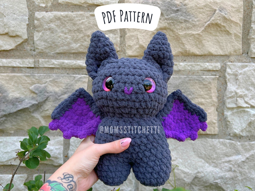 Low Sew Bat Crochet Pattern, Amigurumi Instructions, Crochet Bat ...