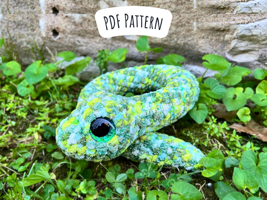 No Sew Snake Crochet Pattern, Reptile Amigurumi Instructions, Viper ...
