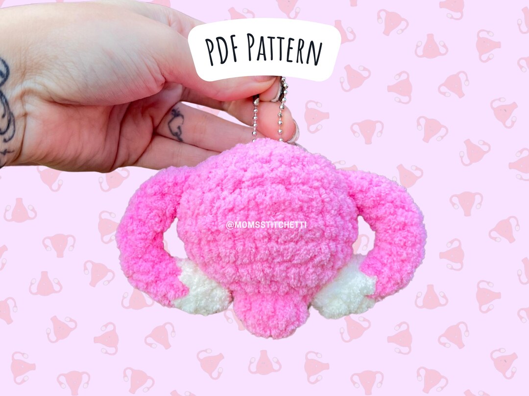 Low Sew Uterus Keychain Crochet Pattern, Amigurumi Instructions ...