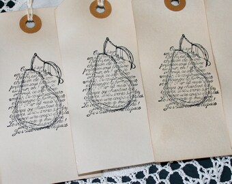 Large Shabby Chic Tags // Cottage Style Gift Tags // Flower | Etsy