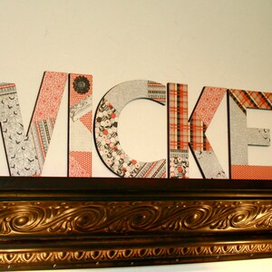 Wicked Letters, Halloween Home Decor, Orange and Black Decor, Wicked ...