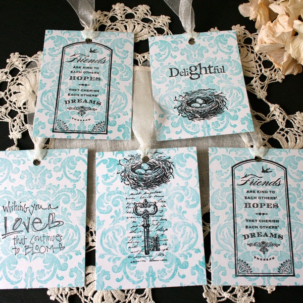 Damask Gift Tags - Etsy