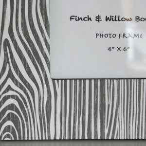 Gray Woodgrain Picture Frame, Decoupaged Frame, Rectangle Frame, Photo ...