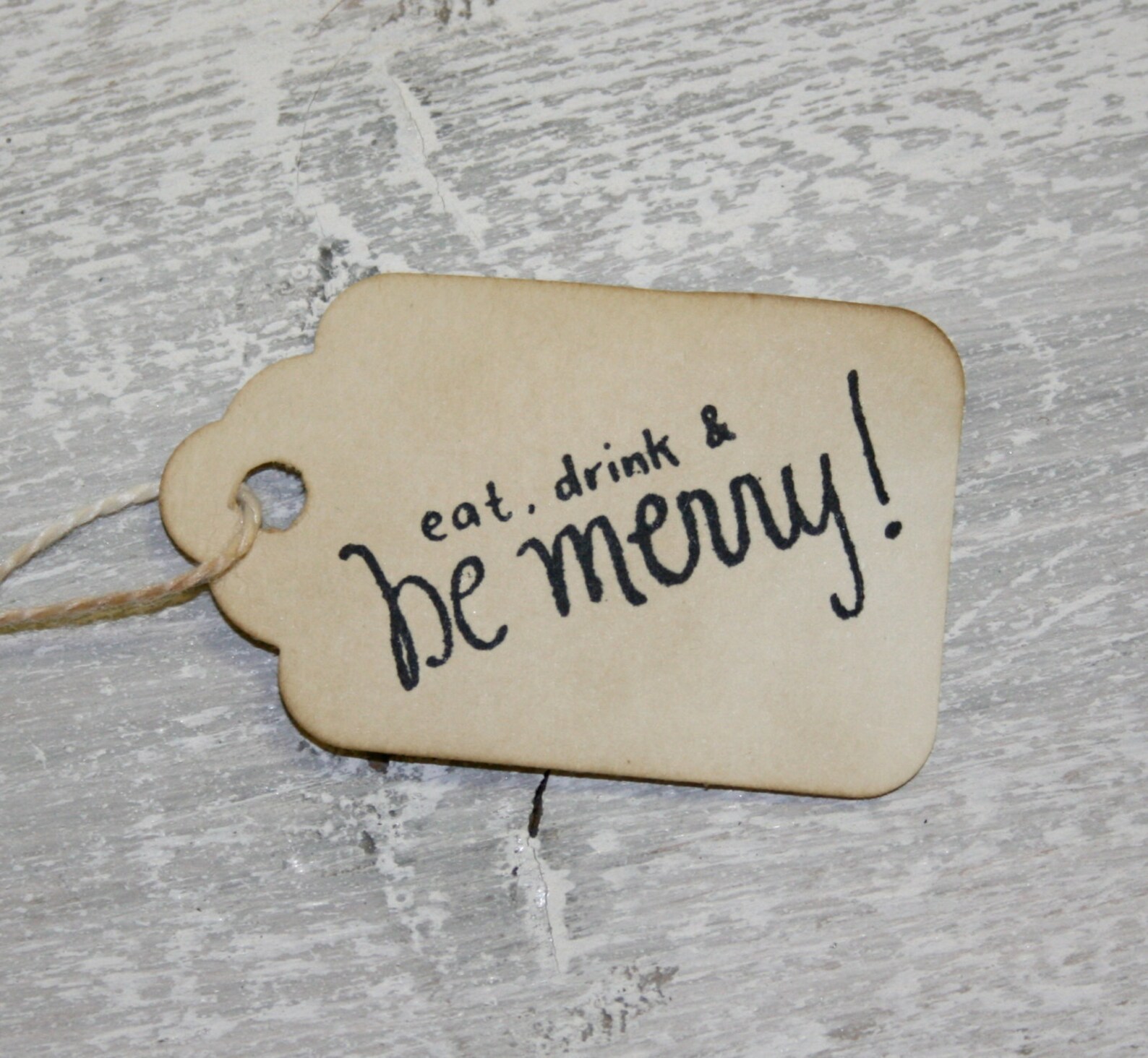 Eat Drink Be Merry Gift Tags // Christmas Gift Tag // Set of 6 - Etsy
