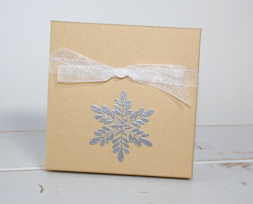 Holiday Gift Box, Embossed Gift Boxes, Snowflake, Paper Gift Box ...