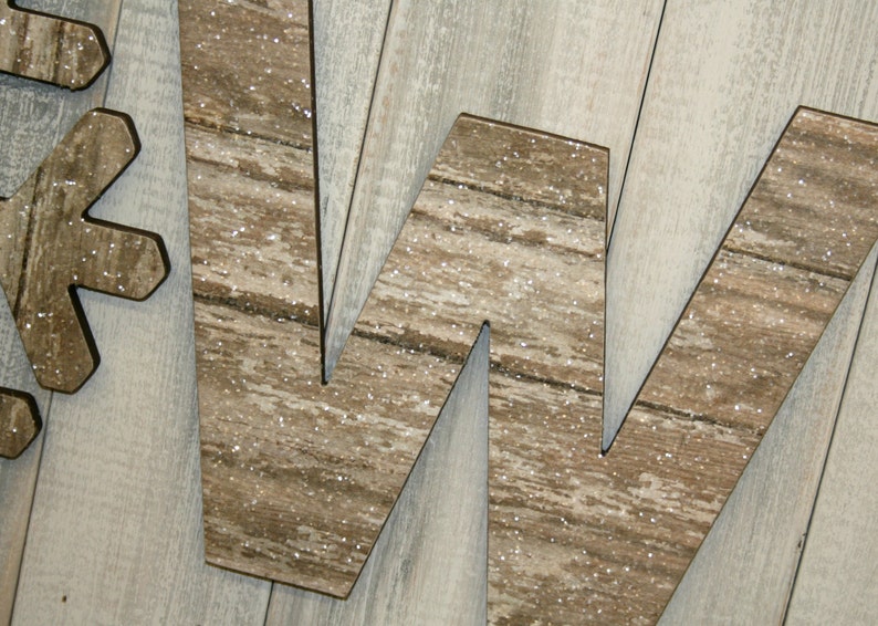 Glitter Wall Letters SNOW Letters Winter Decor Christmas - Etsy