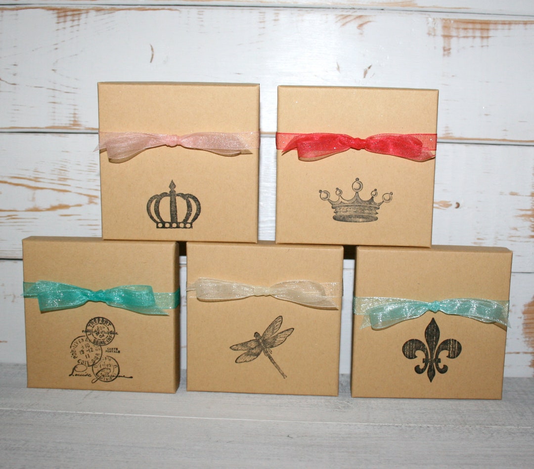 Set of 5 Gift Boxes, Paper Gift Box, Jewelry Gift Boxes, Bridesmaid ...