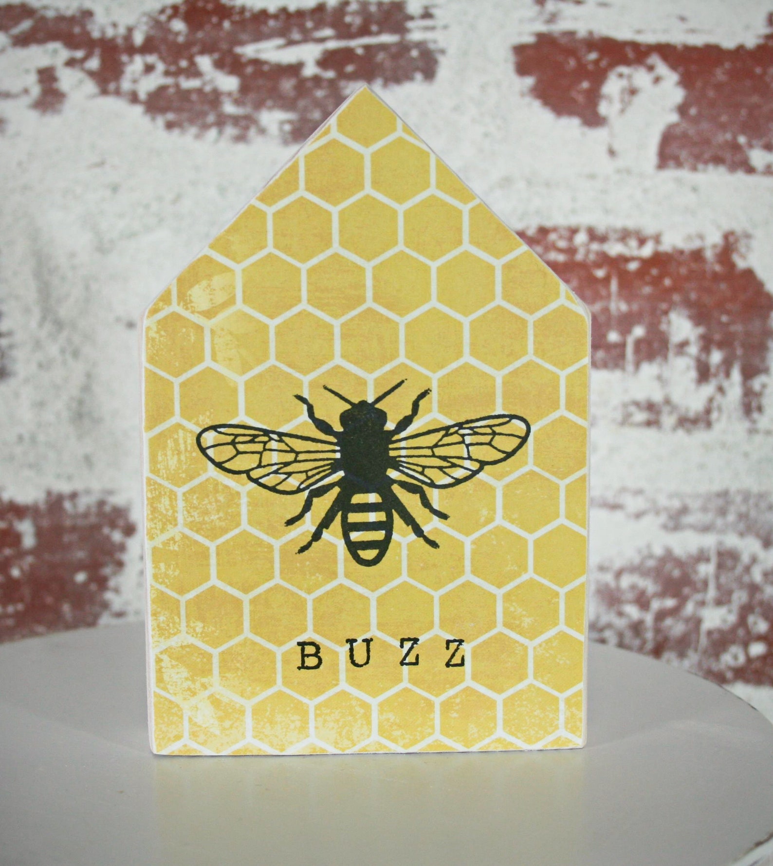 Buzz Sign Bee Decor Wood House Tiered Tray Decor - Etsy