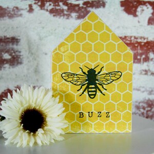 Buzz Sign, Bee Decor, Wood House, Tiered Tray Decor, Farmhouse, Mini ...