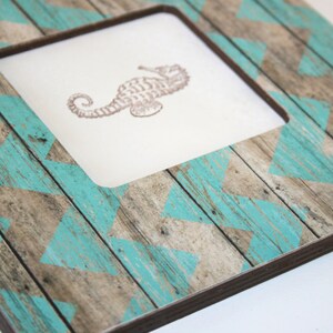 Turquoise Chevron Picture Frame Turquoise Picture Frame - Etsy